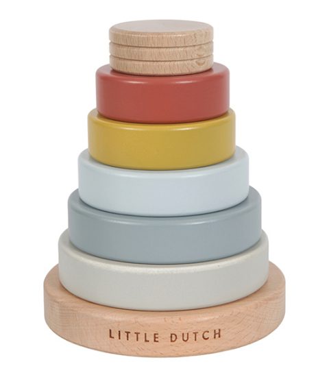 wooden stacking rings tower - Flowers On Chartwell